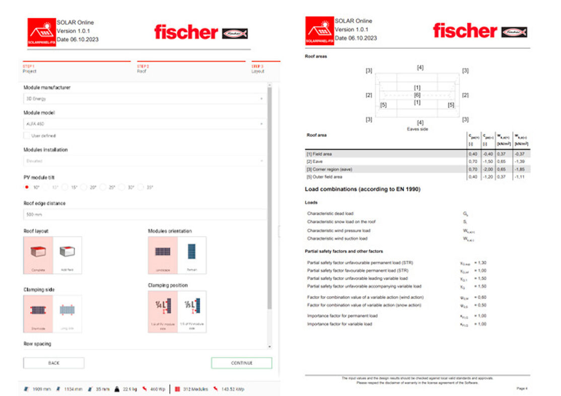 Design of photovoltaic panels installation systems fischer Spain