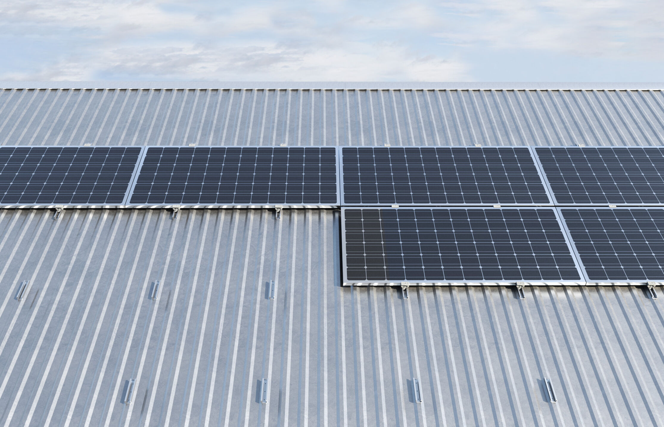 Pitched roof with trapezoidal metal sheets covering - fischer international