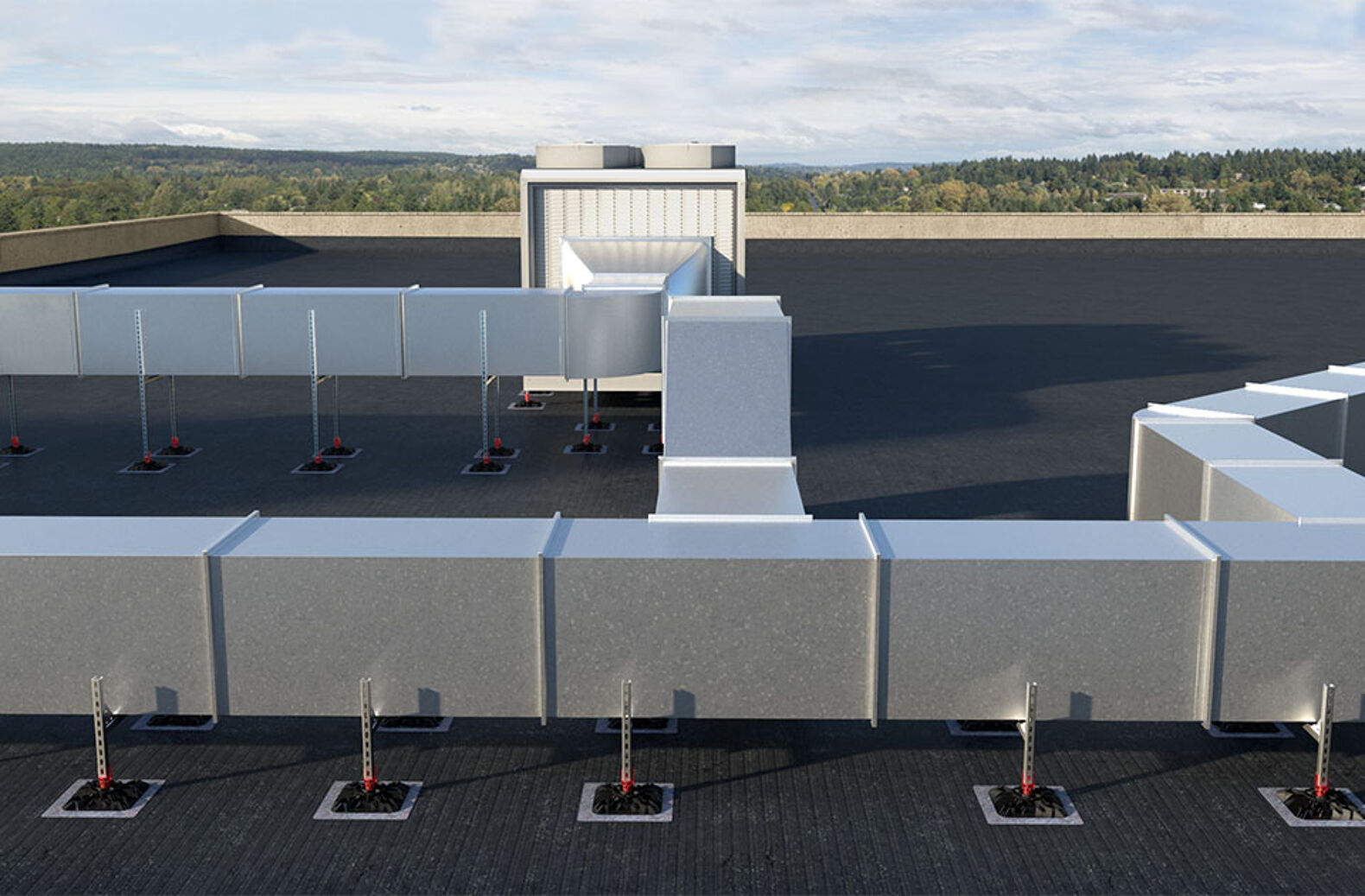 Flat roof installations | fischer