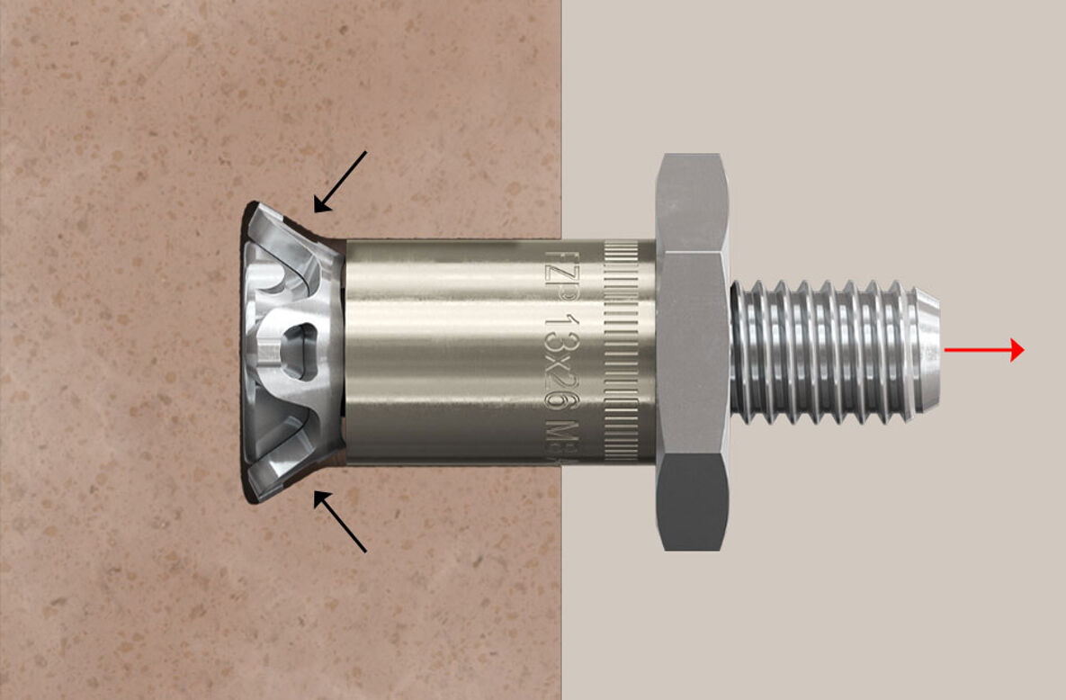 Concealed fixing - undercut - fischer fixings