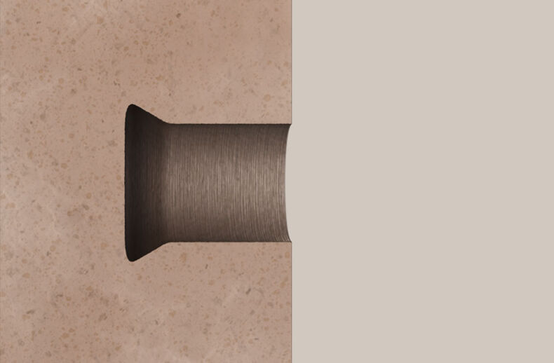 Concealed fixing - undercut