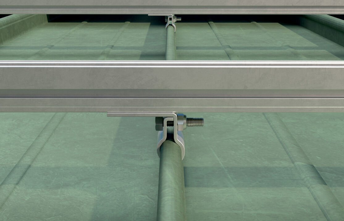 Pitched roof with standing seam covering - fischer international