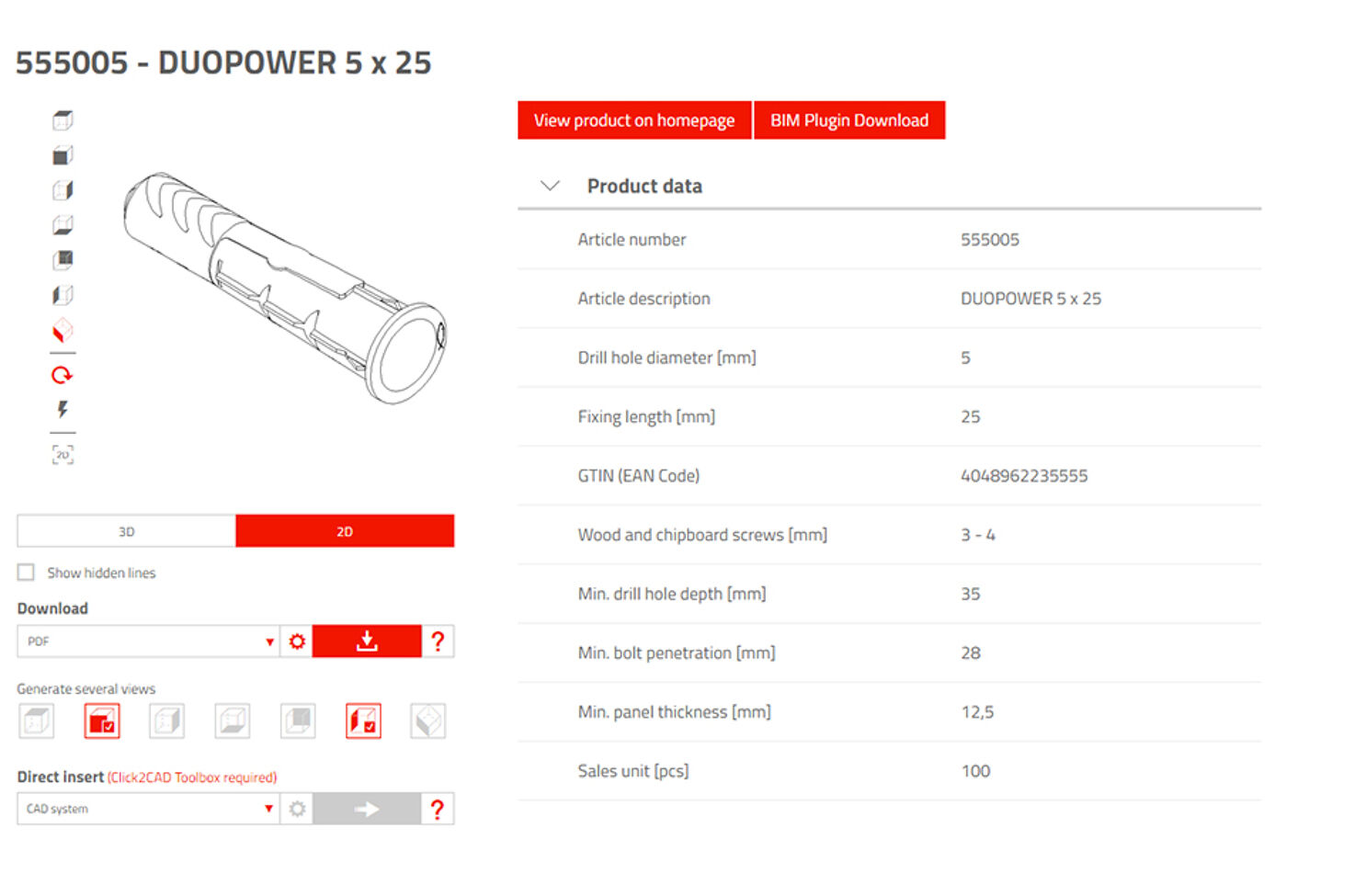 CAD Product Database - fischer fixings