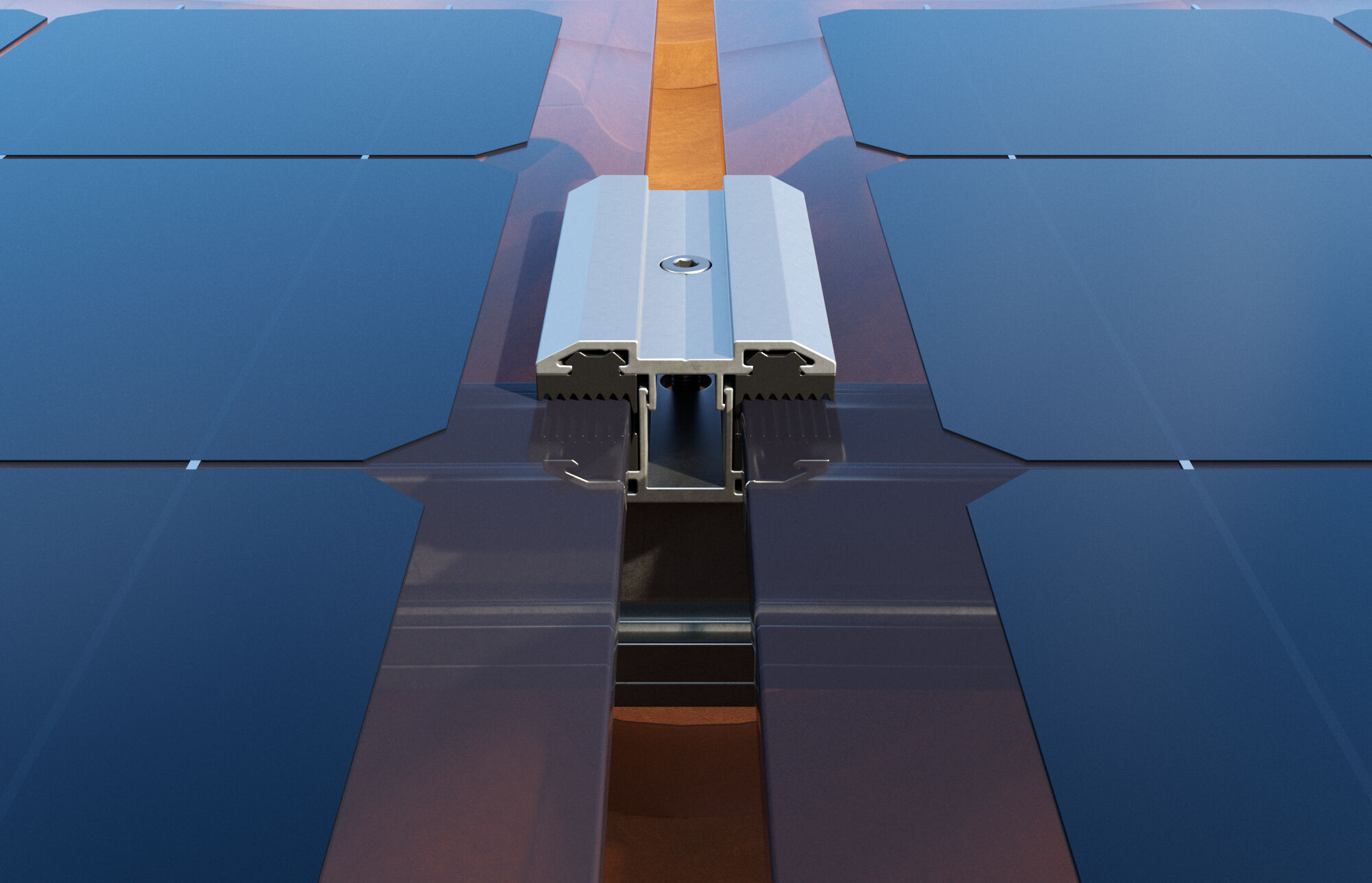 Clamp MG for glass PV panels