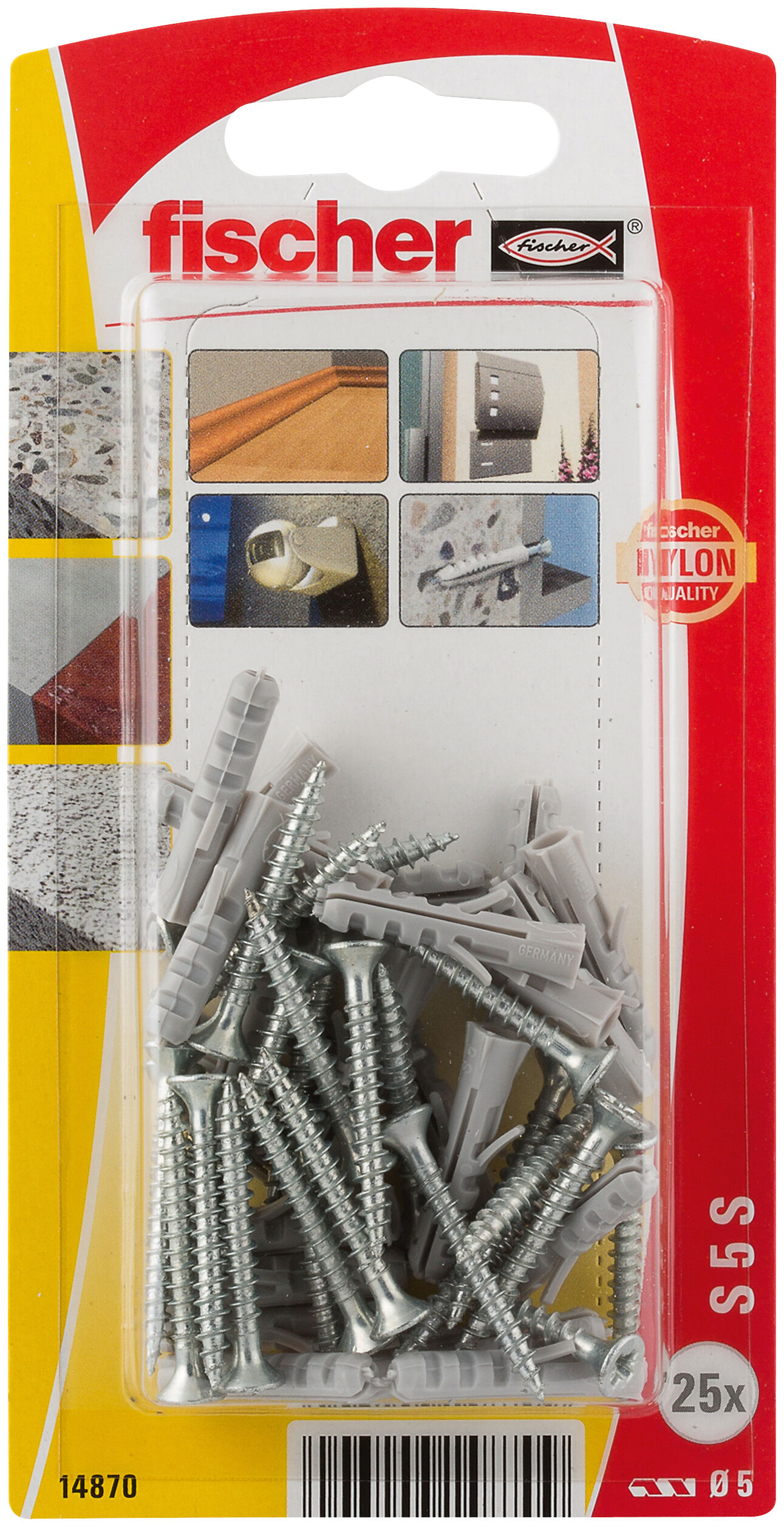 fischer Expansion plug S 5 with screw