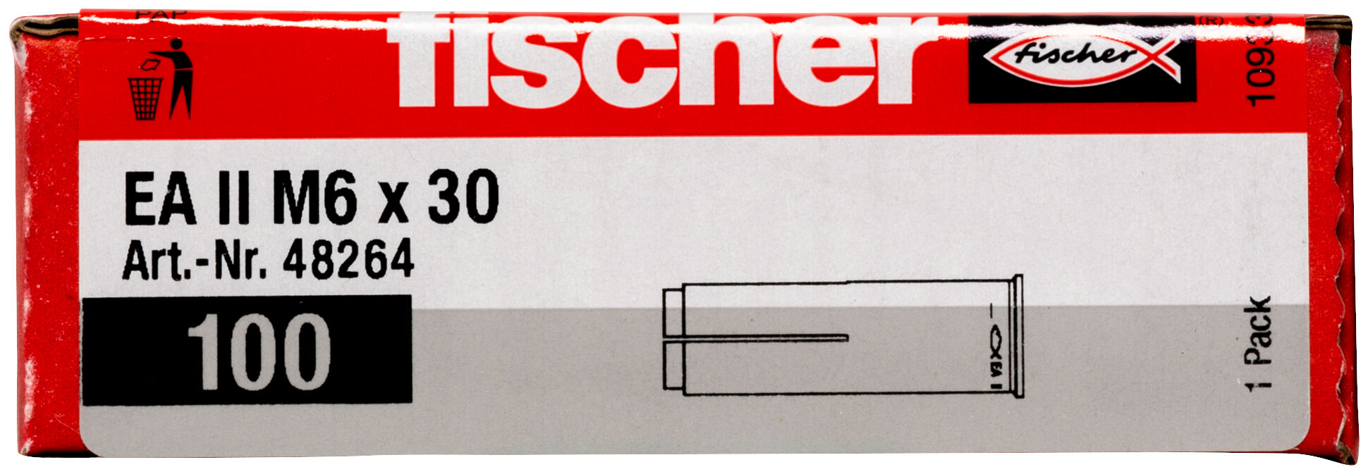 fischer hammerset anchor EA II M6 electro zinc plated