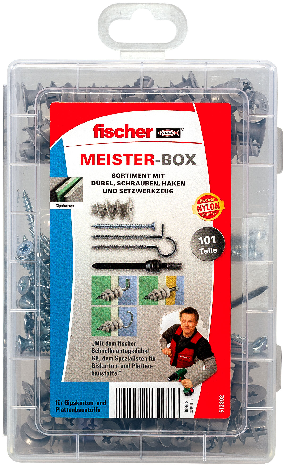 fischer Meister-Box GK + Screws + Hooks