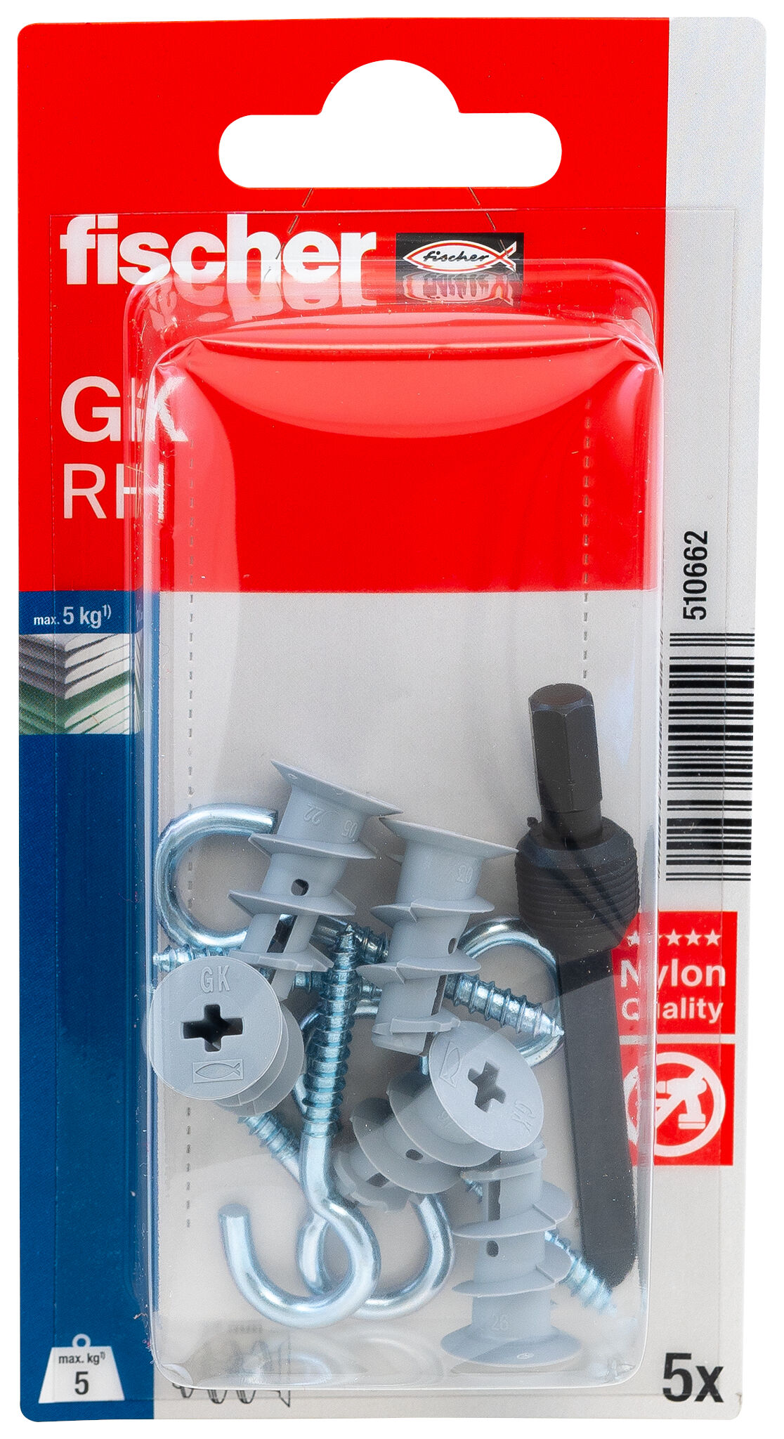 fischer Gipsplaatplug GK met ronde haak