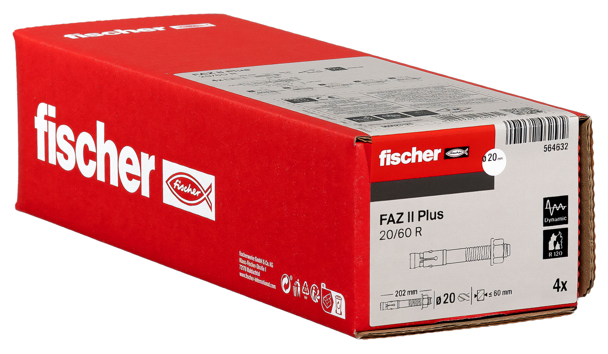 fischer bolt anchor FAZ II Plus 20/60 R stainless steel