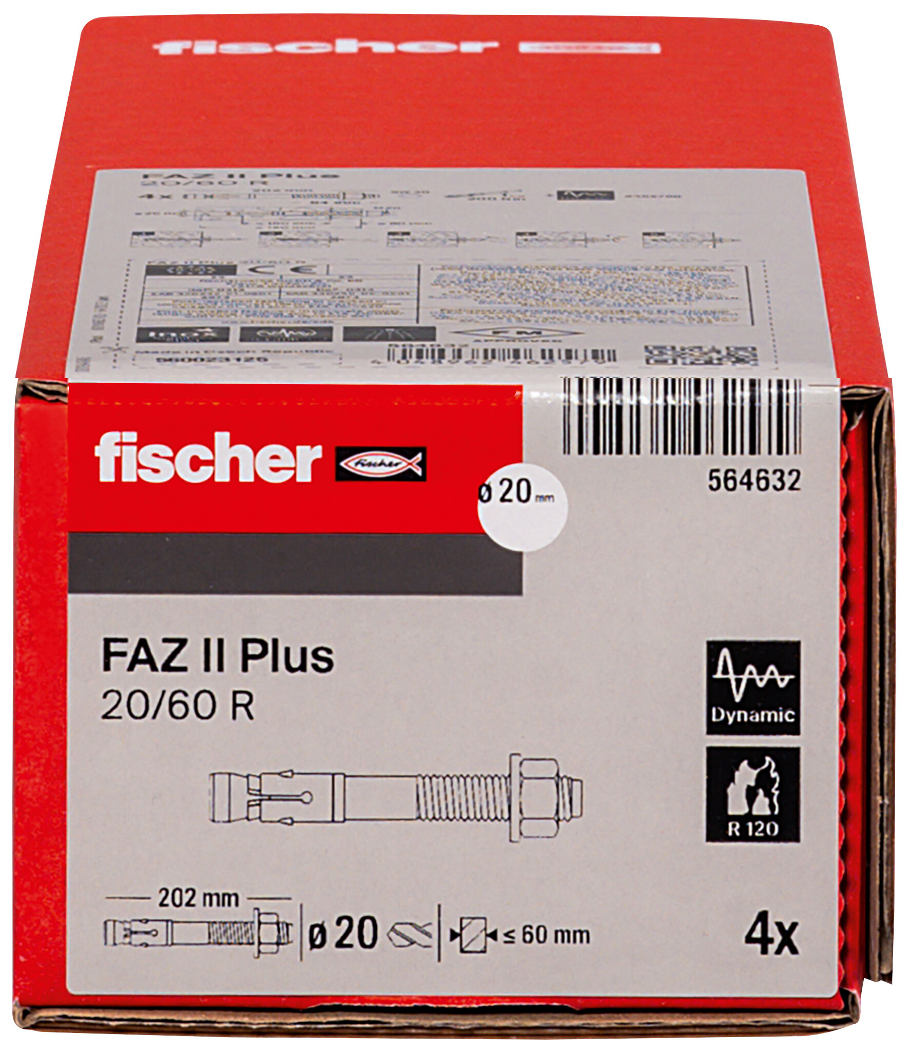 fischer bolt anchor FAZ II Plus 20/60 R stainless steel