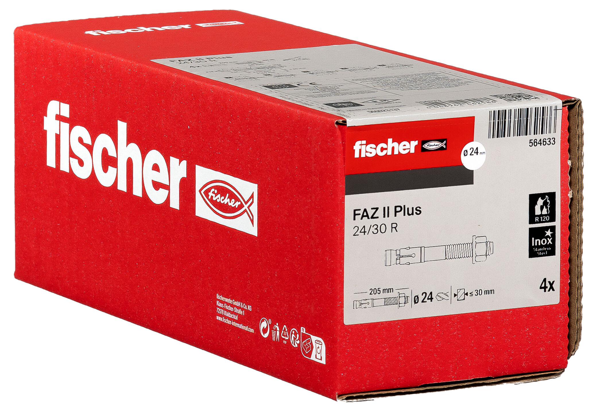 fischer bolt anchor FAZ II Plus 24/30 R stainless steel