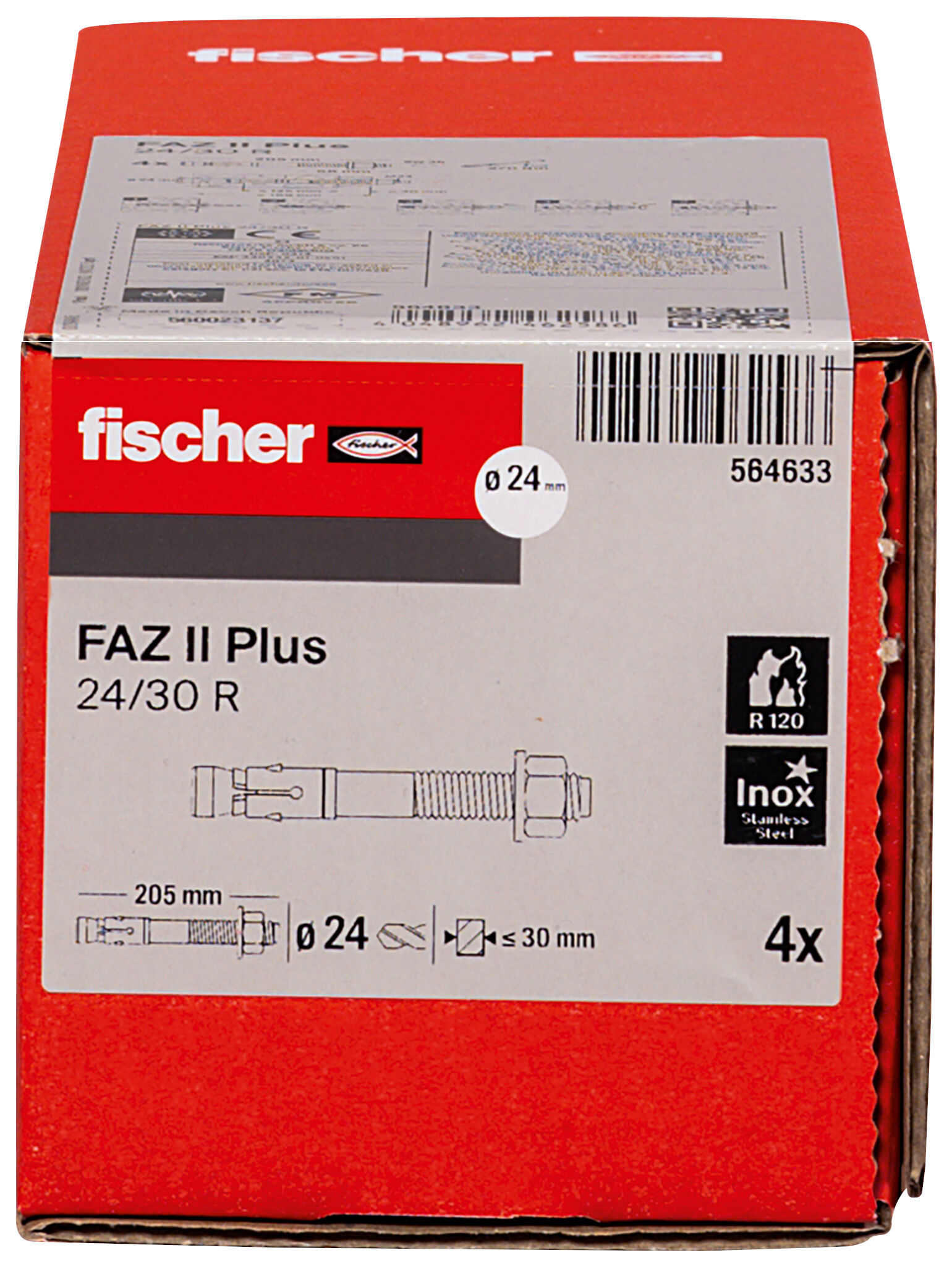fischer bolt anchor FAZ II Plus 24/30 R stainless steel