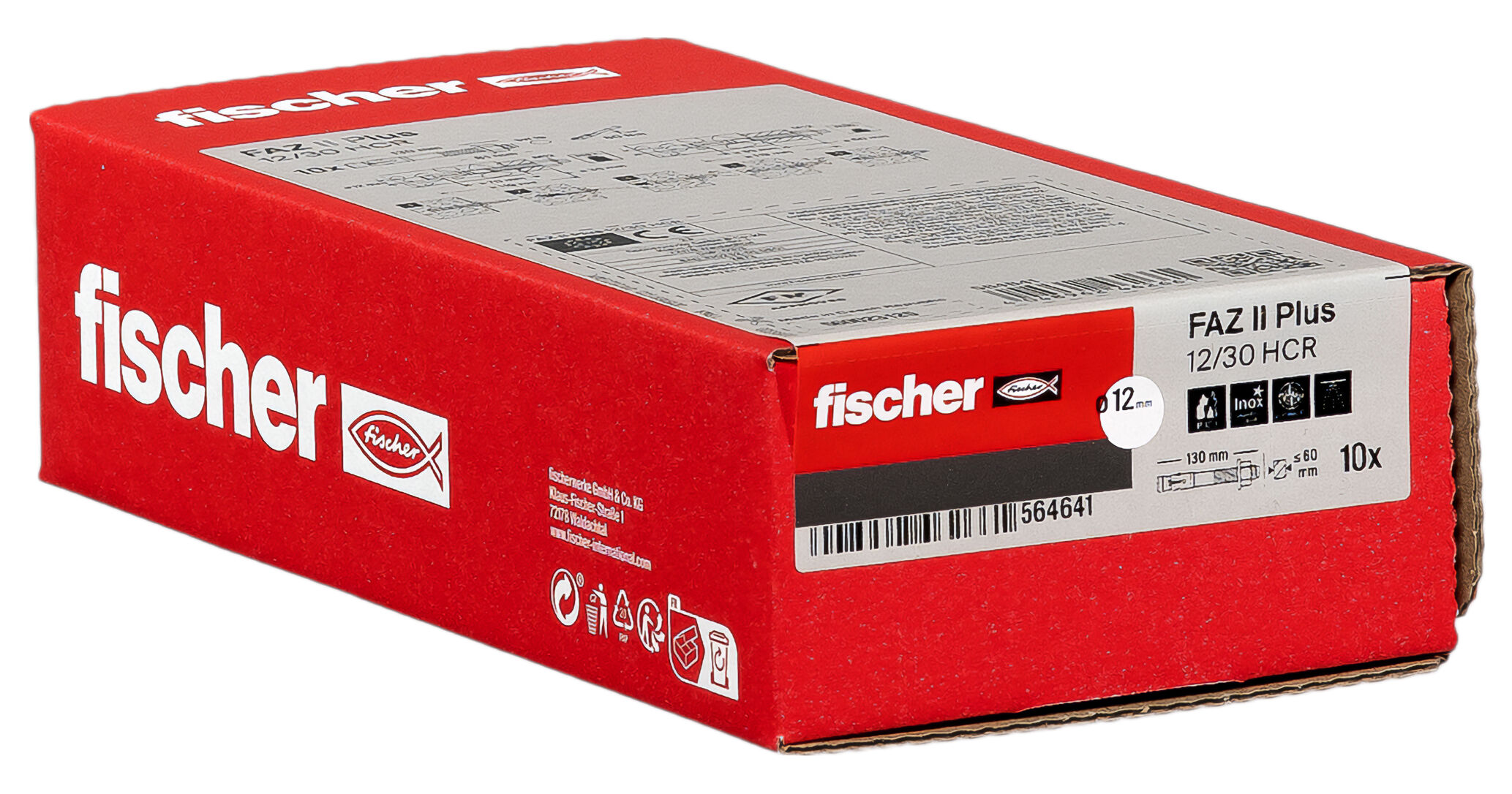 fischer bolt anchor FAZ II Plus 12/30 HCR highly corrosion-resistant steel