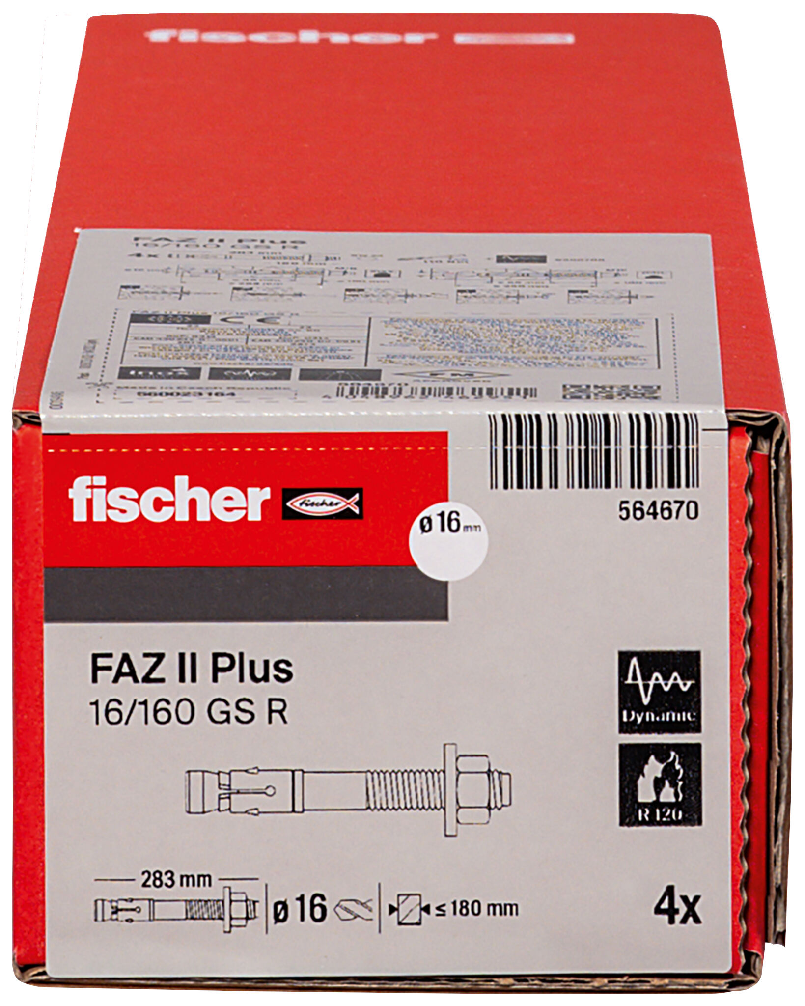 fischer Bolzenanker FAZ II Plus 16/160 GS R nicht rostender Stahl
