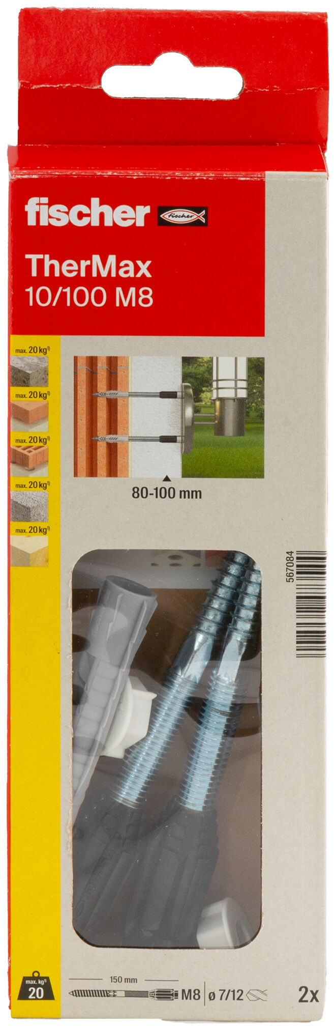 fischer Abstandsmontagesystem TherMax 10/100 M8