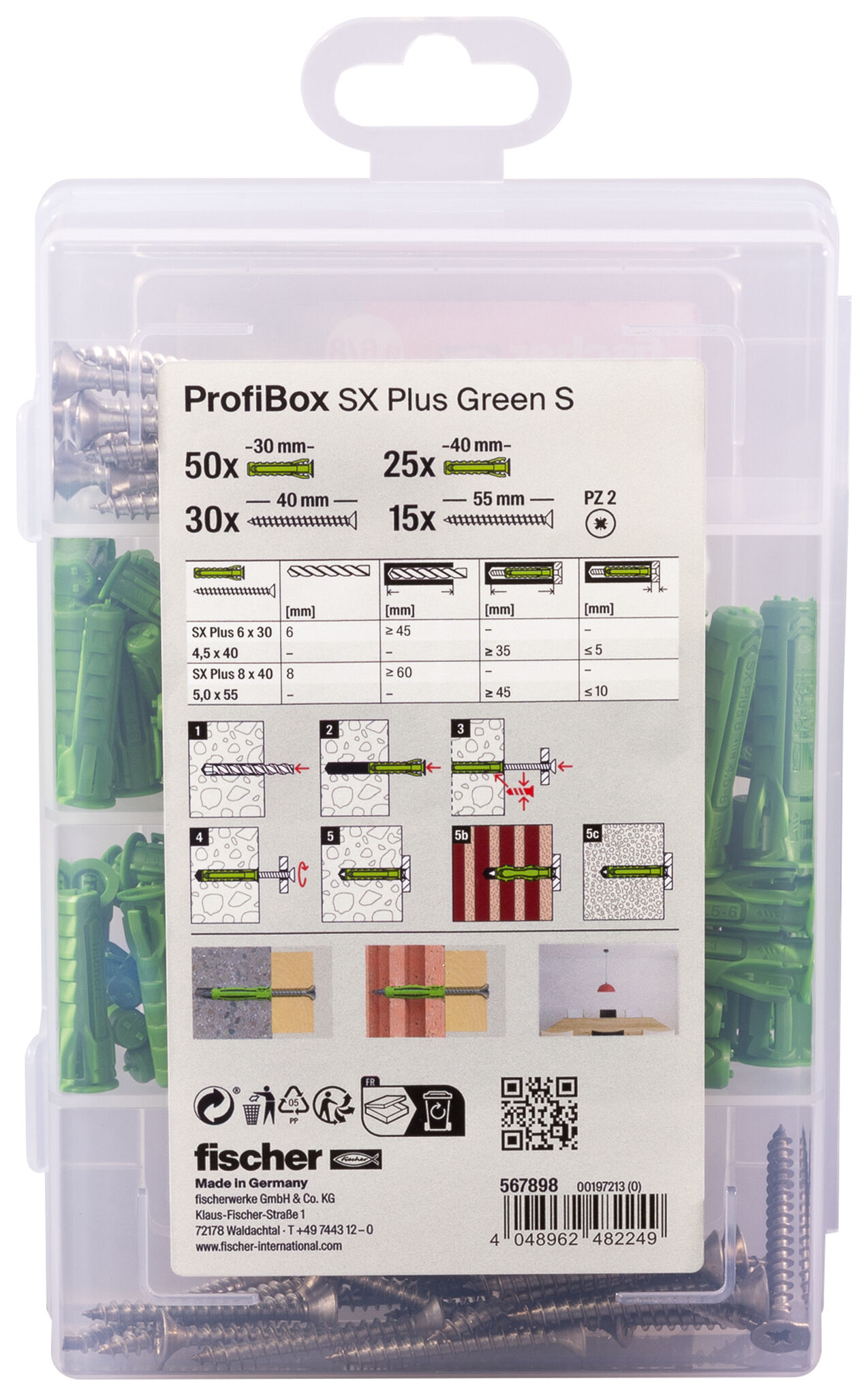 fischer Profi-Box SX Plus Green + Screws A2