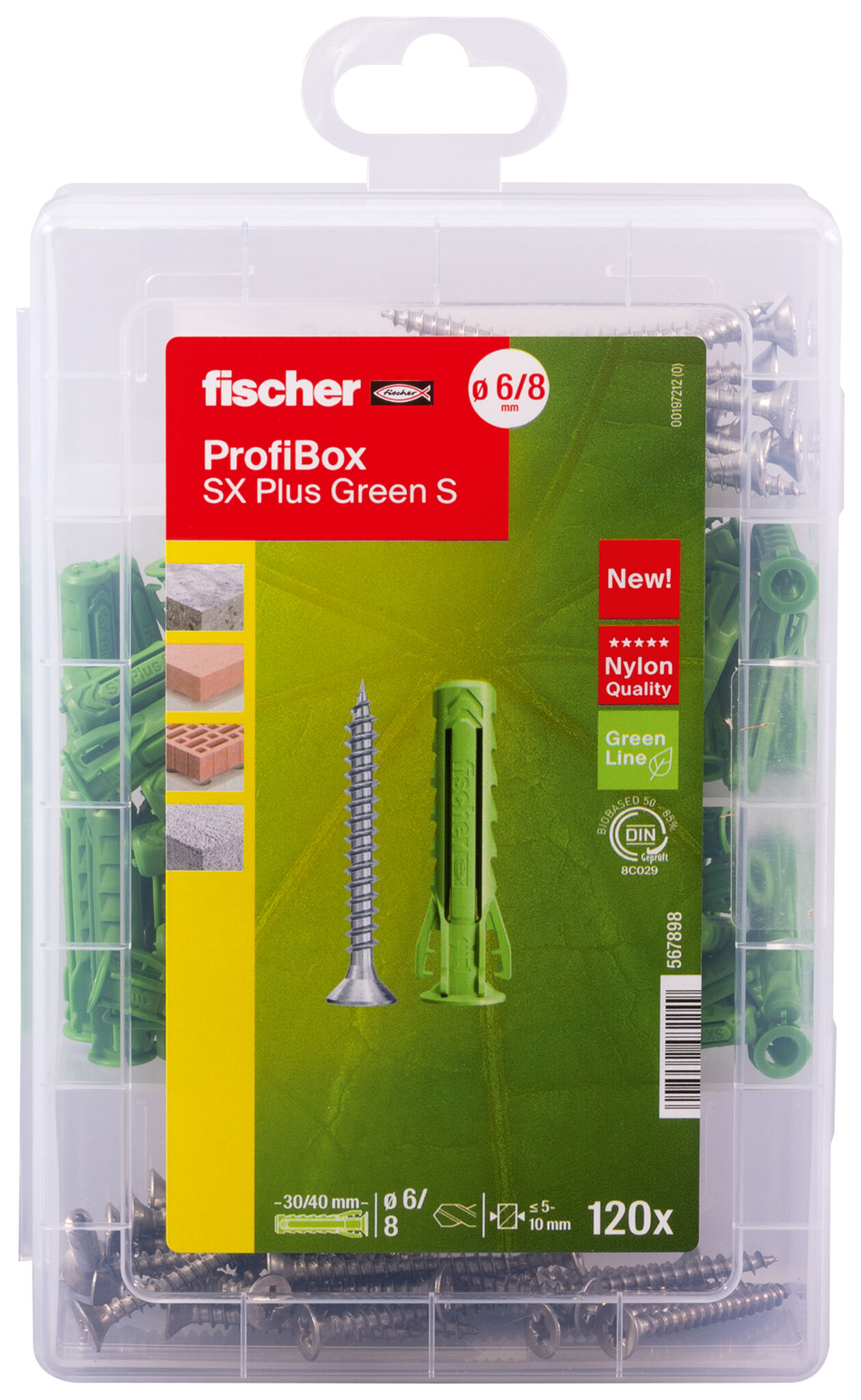 fischer Profi-Box SX Plus Green 6,8 + vidalar