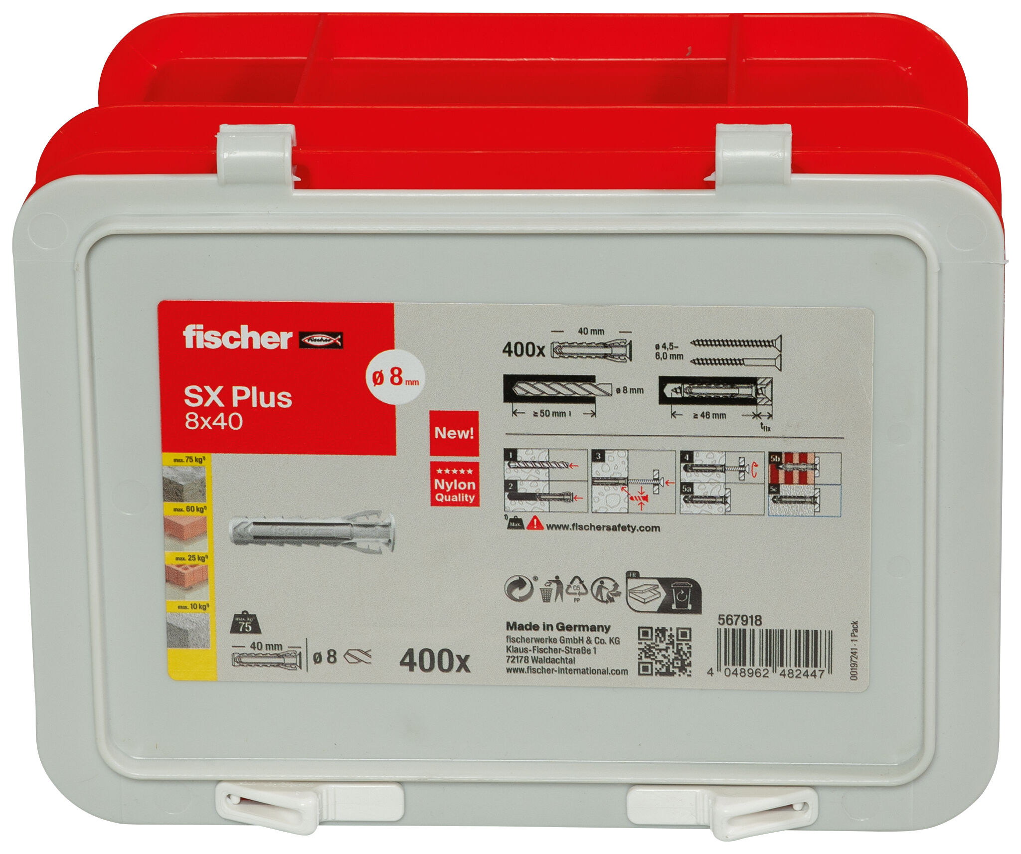 fischer Expansion plug SX Plus 8 x 40