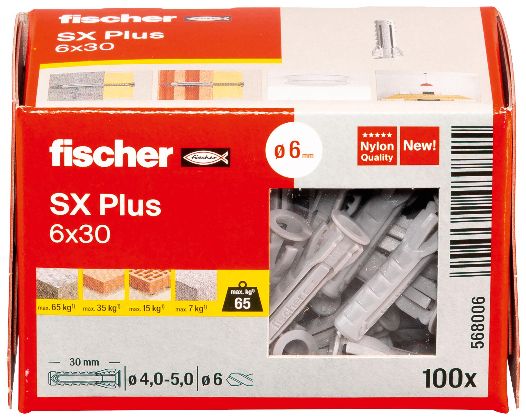 fischer Expansion plug SX Plus 6 x 30