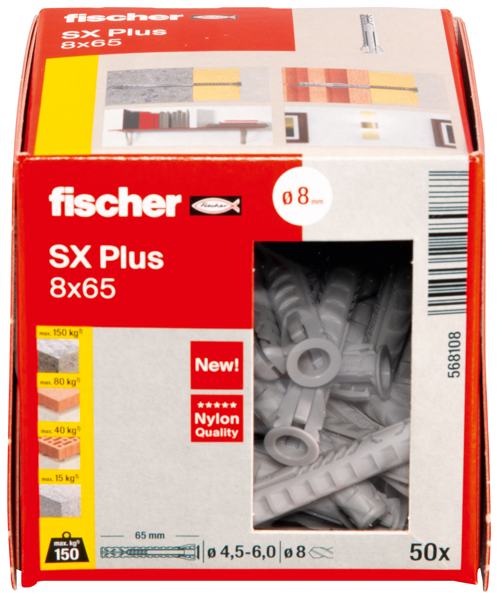 fischer Expansion plug SX Plus 8 x 65