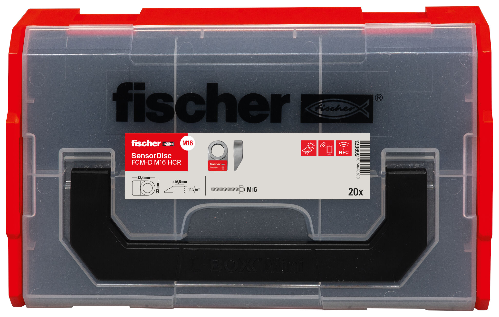 fischer SensorDisc FCM-D M16 HCR 20P highly corrosion-resistant steel