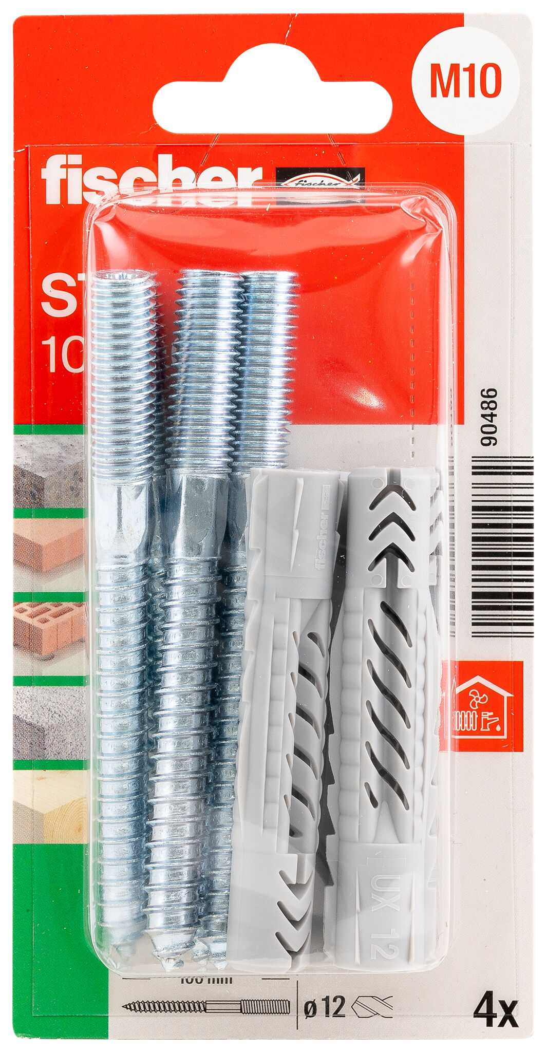 fischer Stud screw STS 10 x 100 + UX K