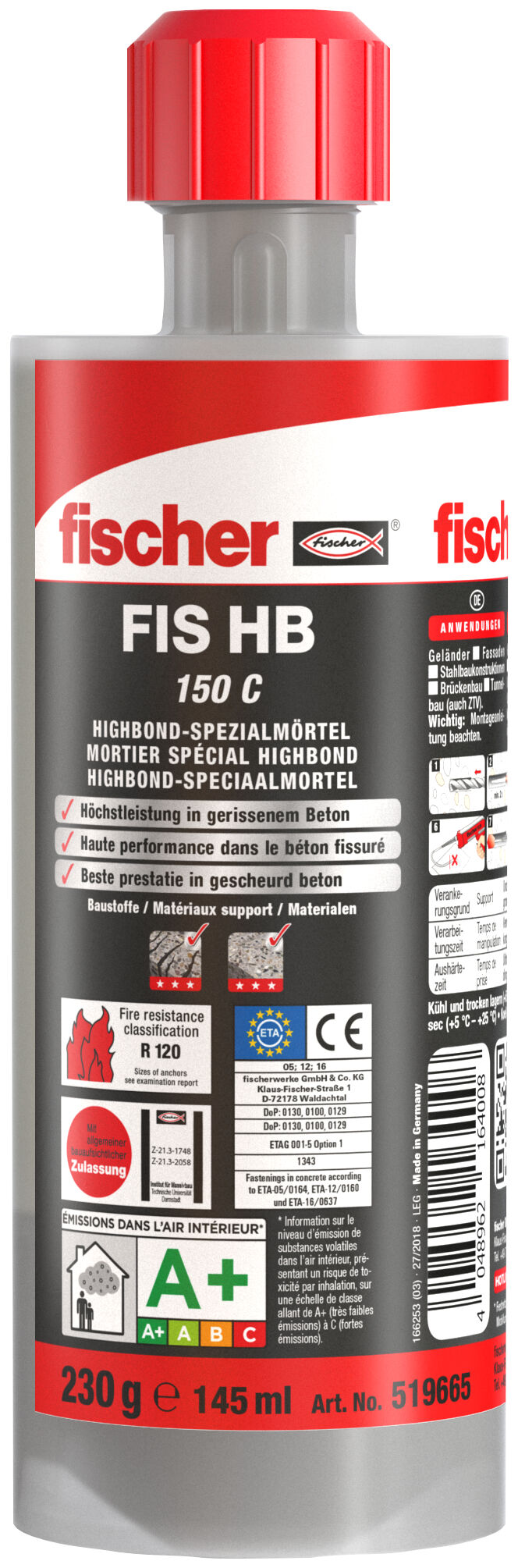 fischer injection mortar FIS HB 150 C