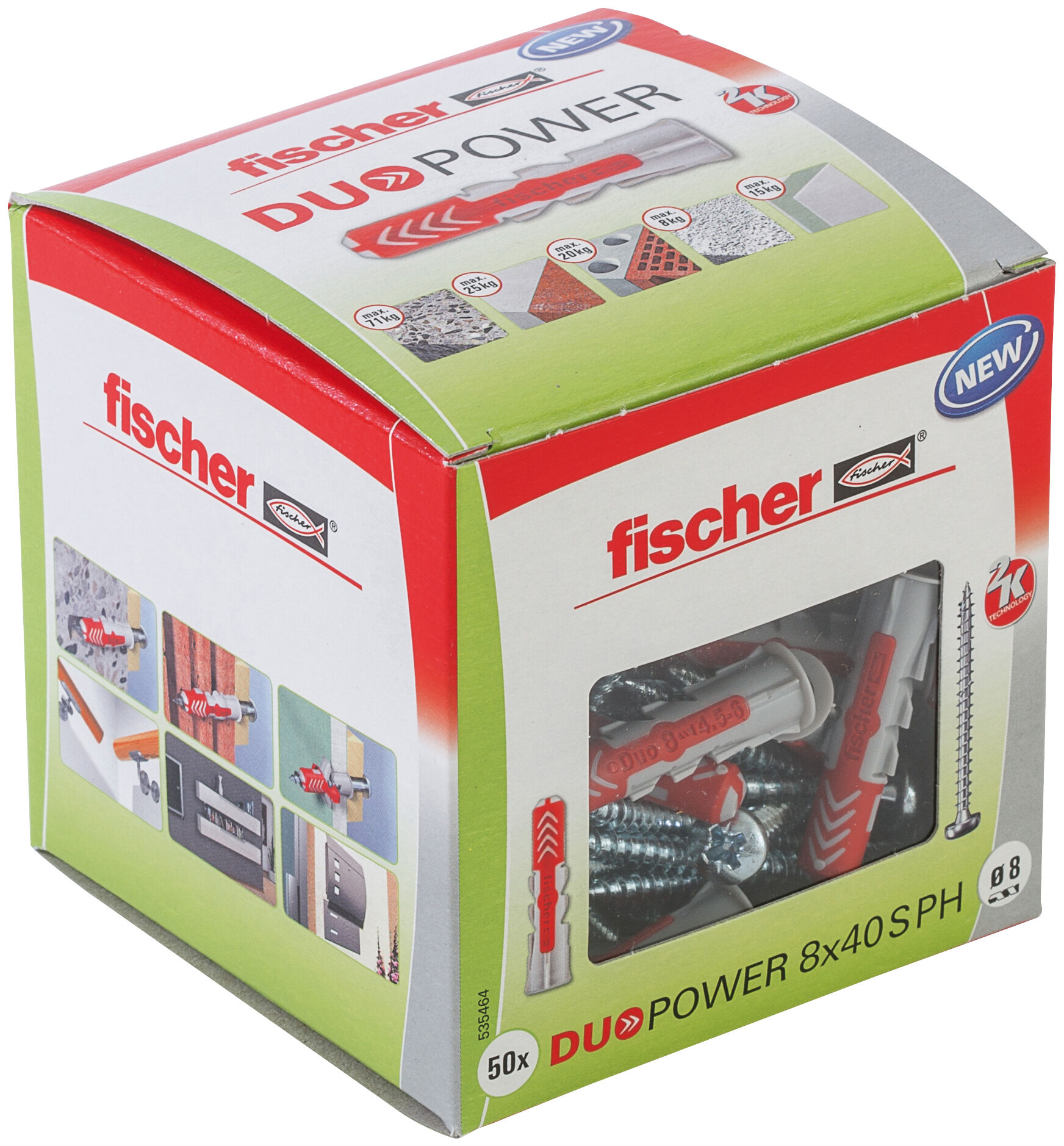 fischer DuoPower 8 x 40 PH Pan head