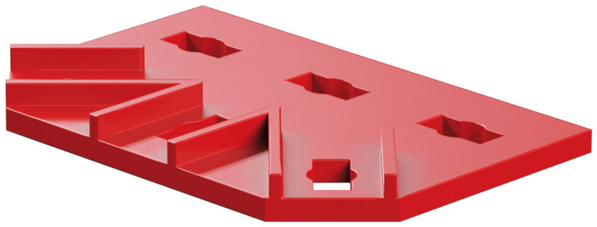 Double gusset plate, red