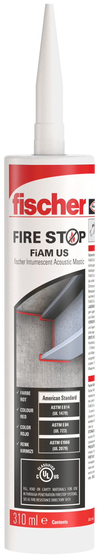 Intumescent Acoustic Mastic FiAM US - fischer international